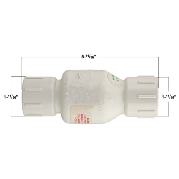 Hot Tub Compatible With Jacuzzi Spas Check Valve 1" S X S JAC6540-828 / ...